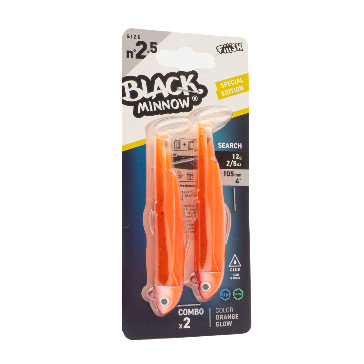 BLACK MINNOW - EDITION LIMITÉE ORANGE GLOW (Double Combo) – JK FISHER